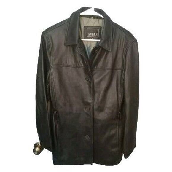 Adler | Jackets & Coats | Vtg Womens Black Nz Lambskin Leather Jacket ...